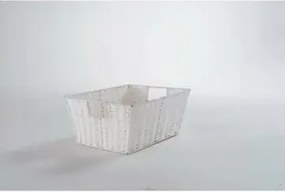 Compactor ETNA Ručně pletený úložný košík bílá / 31 x 24 x 14 cm