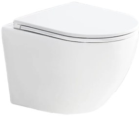 Mereo Mereo, WC závěsné kapotované, tiché splachování, RIMLESS, 495x360x370, keramické, vč. sedátka CSS113S, VSD82T1