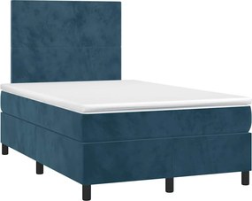 Box spring postel s matrací tmavě modrá 120 x 200 cm samet 3142897