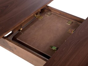 Rozkládací jídelní stůl 150/190 x 90 cm tmavé dřevo MADOX Beliani
