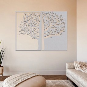 dřevo života Dřevěný strom na zeď DUALITY Barevný vzor: Šedá, Rozměry (cm): 80x60