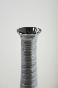Váza DELGADA, sklolaminát, výška 77 cm, černo-stříbrná