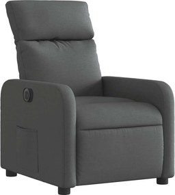 Elektrické polohovací křeslo tmavě šedé textil 3206682