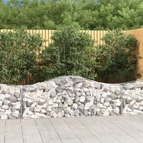 Klenuté gabionové koše 15 ks 200x50x60/80 cm pozinkované železo 3145611