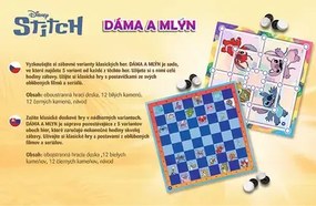 TREFL Hra Dáma a Mlýn: Lilo  Stitch / Společenská hra / 5 herních vari