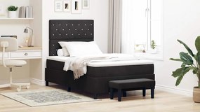 Postel s boxspringem s čelo Černá 200 x 120 cm samet 3344440