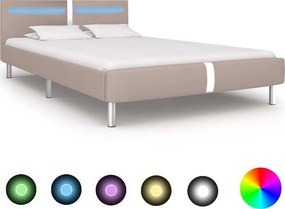 vidaXL Rám postele s LED umělá kůže 120 x 200 cm [280847] Barva: cappuccino