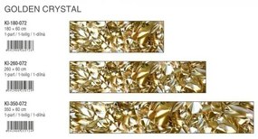 DIMEX | Fototapeta do kuchyně Zlatý krystal KI-260-072 | 260 x 60 cm | bílá, zlatá