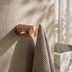 Rea Solo, nástěnný koupelnový 2-háček 64104A, měděná matná, REA-84203