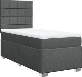 Box spring postel s matrací tmavě šedá 90x190 cm textil 3290344