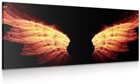 Obraz ohnivé andělské křídla - 120x60 cm
