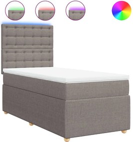 Box spring postel s matrací taupe 90x200 cm textil 3294257