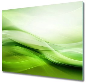 Skleněná krájecí deska Zelené pozadí vln 60x52 cm