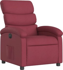 Elektrické polohovací křeslo vínové textil 3203957