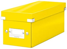 Žlutý kartonový úložný box s víkem 14x35x14 cm Click&amp;Store – Leitz