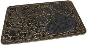 Textilní gumová čistící venkovní vstupní rohož Wipe Your Paws, FLOMAT - délka 45 cm, šířka 75 cm a výška 1 cm