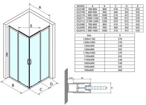Gelco Sigma Simply Sprchové dveře posuvné 120 cm, chrom/čiré sklo, GS2112