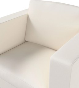 Potah na křesko IKEA Karlanda, krátký barva béžová látka pletený vzor