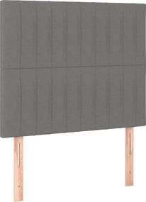 Box spring postel s matrací a LED tmavě šedá 100x200 cm textil 3135014