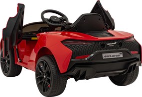 Ramiz Elektrické autíčko McLaren Artura pro děti červené + pohon 4x4 + dálkové ovládání + plynulý start + EVA kola + audio LED