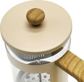 French press Franca 0,6 l – borosilikátové sklo, béžový, s odměrkou, moderní design