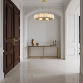 Toolight Toolight, LED stropní svítidlo 50cm, 27W, dálkové ovládání, APP1801-CP, zlatá matná-imitace kamene, OSW-05979