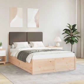 Rám postele s čalouněným čelem s čelo Taupe 120 x 200 cm 3405530
