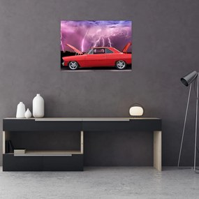 Obraz červeného auta (70x50 cm)
