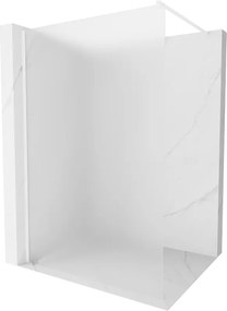 Mexen Kioto, Walk-In sprchová zástěna 70 x 200 cm, 8mm sklo námraza, bílý profil, 800-070-101-20-30