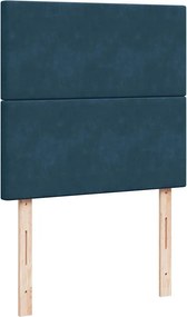 Box spring postel s matrací tmavě modrá 100x200 cm samet 3292260