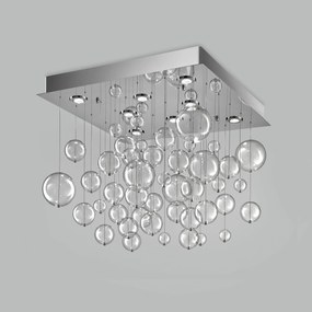Metal Lux 253.380.01 Bolero, luxusní závěsné svítidlo, 36 kuliček čirého skla, 8x10W LED, prům. 80x80cm, délka závěsu: 70cm