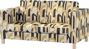 Potah na pohovku IKEA  Karlanda 2-místná, krátký barva vícebarevná látka pletený vzor, vzorované