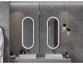 Mexen Bono, LED koupelnové zrcadlo s podsvícením 45 x 120 cm, 6000K, ochrana proti zamlžování, 9816-045-120-611-00