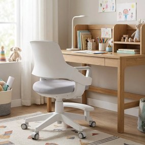 Dětská rostoucí židle Neoseat KIDDY FIVE — látka, pratelný potah, šedá
