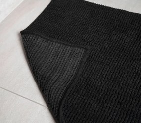 BISK Erga Basic, koupelnová předložka 80x50 cm, model 6 Chenille Rolled, černá, ERG-08686