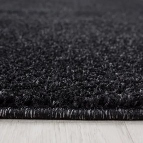 Ayyildiz, Kusový koberec Ata 7000 anthracite kruh, 120x120 (průměr) kruh, šedá, obývací pokoj