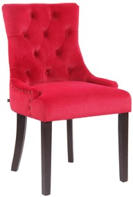 Jídelní židle Mossley - samet - tmavé nohy | červená