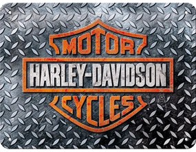 Postershop Plechová cedule: Harley-Davidson (Diamond Plate) - 20x15 cm
