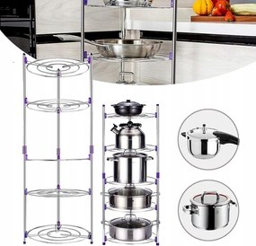 Rohový Úložný Stojan, Stojan Na Pracovní Desku, Kuchyňský Dům Hrnec Stojan