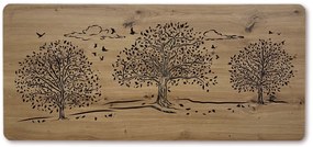 Li-Go "Tři lípy" světelný obraz s baterií 110x50cm varianta: ovládání na obraze včetně dálkového ovladače, provedení: dub světlý