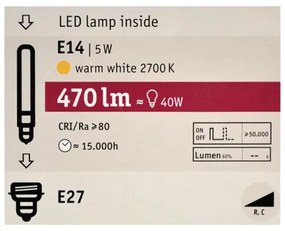 LED Stmívatelná žárovka MOSAIC G125 E27/5W/230V 2700K - Paulmann 28747