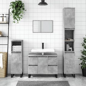 vidaXL Koupelnová skříňka 30 x 30 x 100 cm kompozitní dřevo [831569] Barva: Betonová šedá
