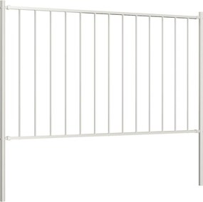 Plotový panel Woerden se sloupky ocelový 1,7x0,75 m bílý 145215