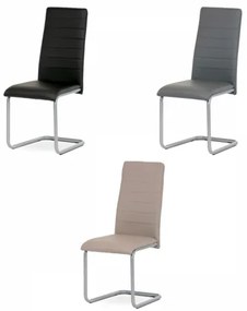 Jídelní židle šedá koženka, kov šedá DCL-402 GREY