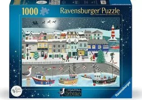 RAVENSBURGER Puzzle Vánoce na pobřeží / 1000 dílků / 70 x 50 cm
