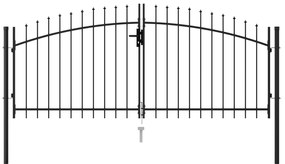vidaXL Marketos Plotová branka Woerden s dvojitými dveřmi a hroty nahoře 299,5 x 174,5 cm