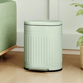 HOMCOM odpadkový koš 20 l s víkem a nožním pedálem – vyjímatelný vnitřní kbelík, tlumené zavírání – zelený, 36,5 x 31,2 x 45 cm