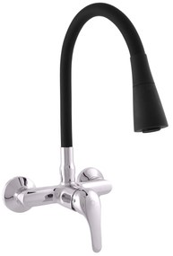 Slezák - RAV Umyvadlová/dřezová baterie s flexibilním ramínkem SÁZAVA - SAx02.x/13, Chrom Rozteč připojení (mm): 100, Typ ovládací páky: Ovládací páka č.: 0 - (SA002.0/13)