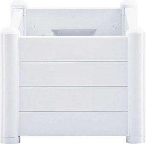 Vyvýšený záhon PP bílý 100 x 43 x 35 cm 313975