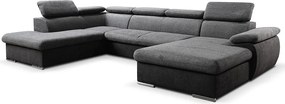 Sedací souprava COOL II | 220x343x191 cm | rozkládací + 2x úložný prostor | PRAVÁ | lounge 18 světle šedá